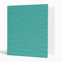 Gorgeous Turquoise Leather Texture 3 Ring Binder | Zazzle