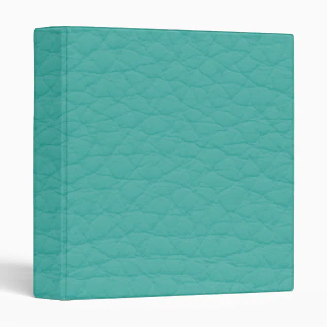 Gorgeous Turquoise Leather Texture 3 Ring Binder | Zazzle