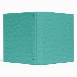 Gorgeous Turquoise Leather Texture 3 Ring Binder | Zazzle