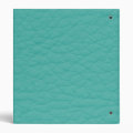 Gorgeous Turquoise Leather Texture 3 Ring Binder | Zazzle