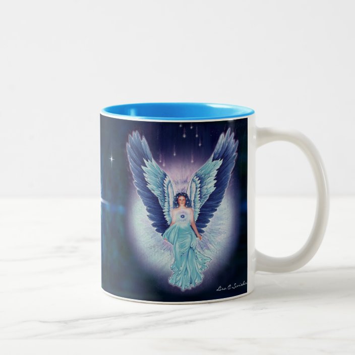 Gorgeous Turquoise Sapphire Blue Angel Mug | Zazzle.com