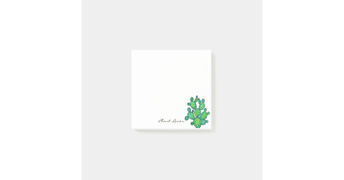 Gorgeous Watercolor Prickly Cactus Post-it Notes | Zazzle