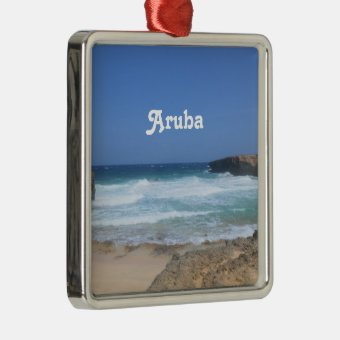 Gorgeous Waves Crashing in Aruba Metal Ornament | Zazzle