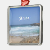 Gorgeous Waves Crashing in Aruba Metal Ornament | Zazzle