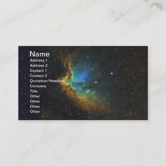 Gorgeous Wizard Nebula NGC 7380 NASA Business Card | Zazzle