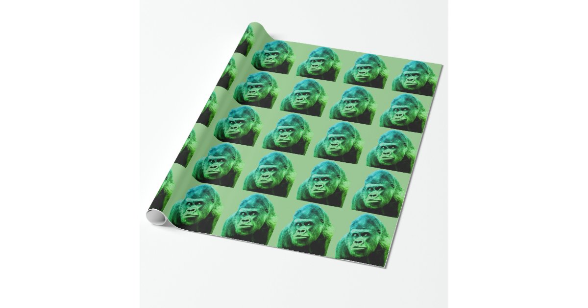 Gorilla Artwork Wrapping Paper | Zazzle