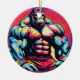 Gorilla Bodybuilder Lifter Pop Art Cartoon Ceramic Ornament | Zazzle