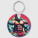 Gorilla Bodybuilder Lifter Pop Art Cartoon Keychain | Zazzle