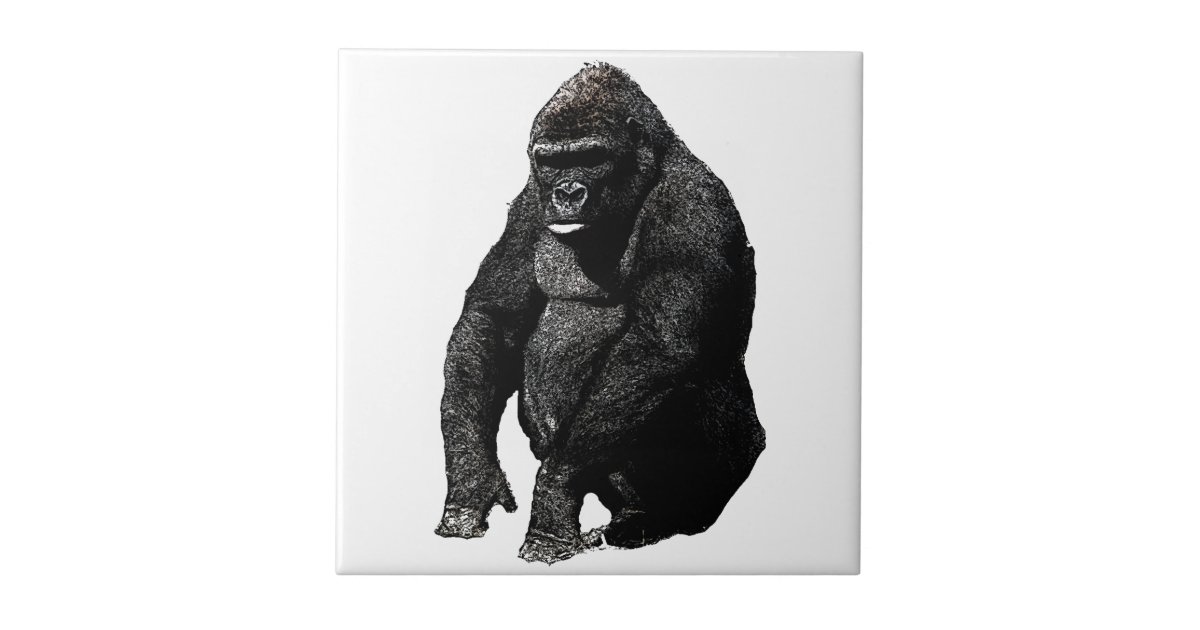 Gorilla Ceramic Tile | Zazzle