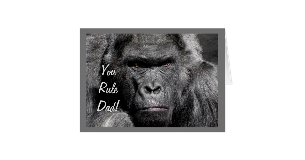 Gorilla, Father's Day Greeting Card | Zazzle