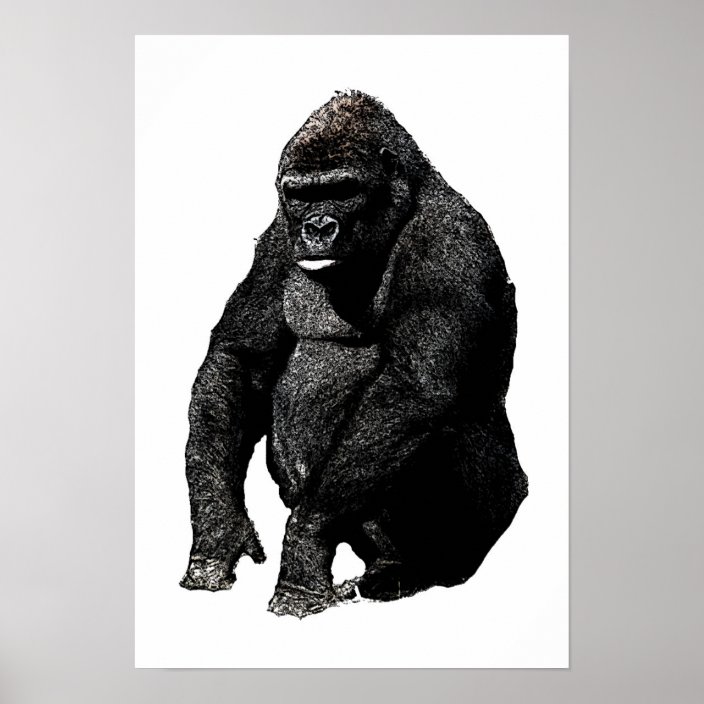 Gorilla Poster | Zazzle.com