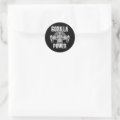 Gorilla Power Weightlifting Angry Muscle Beast Classic Round Sticker ...
