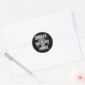 Gorilla Power Weightlifting Angry Muscle Beast Classic Round Sticker ...