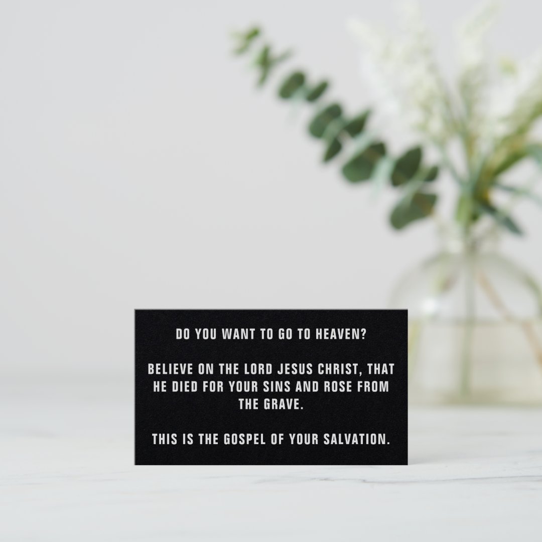 GOSPEL TRACTS BUSINESS CARD | Zazzle
