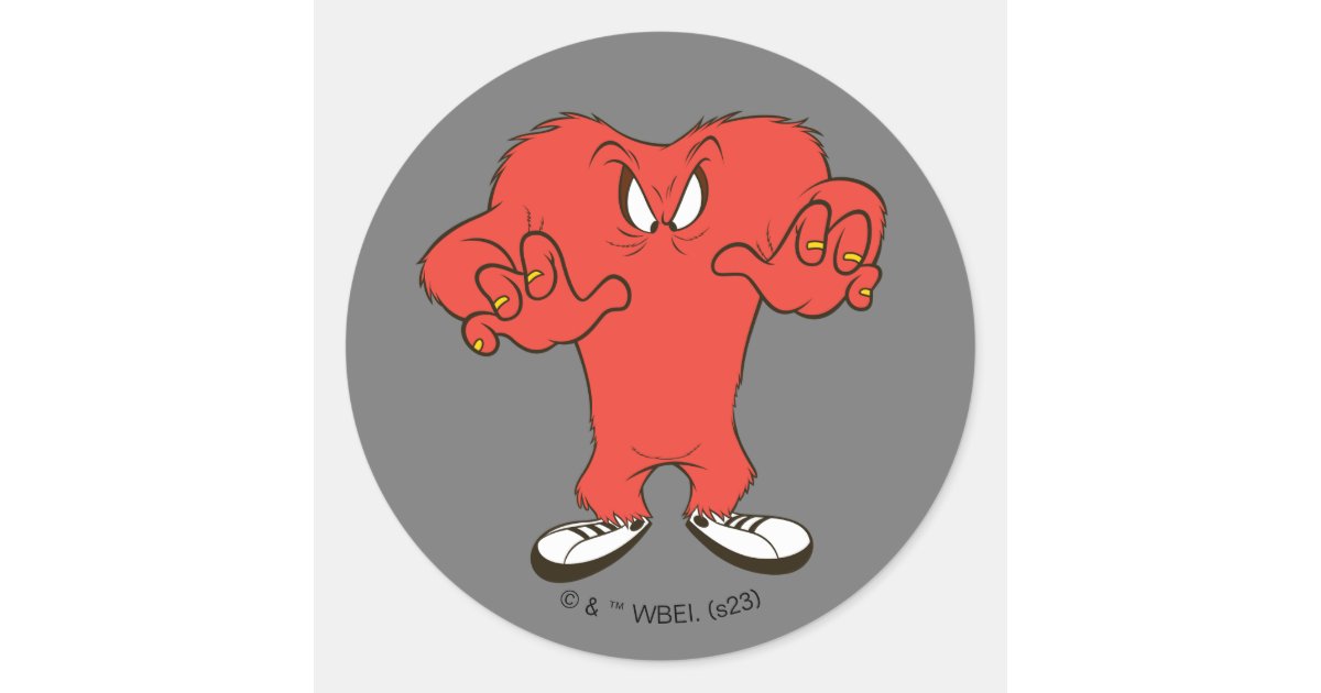 Gossamer Menacing Pose Classic Round Sticker | Zazzle