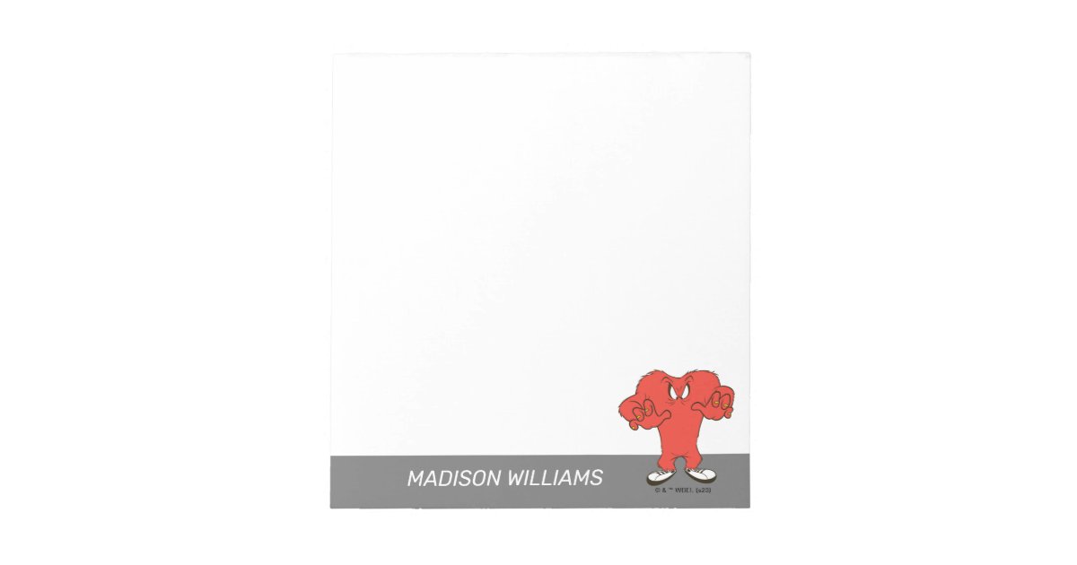 Gossamer Menacing Pose Notepad | Zazzle
