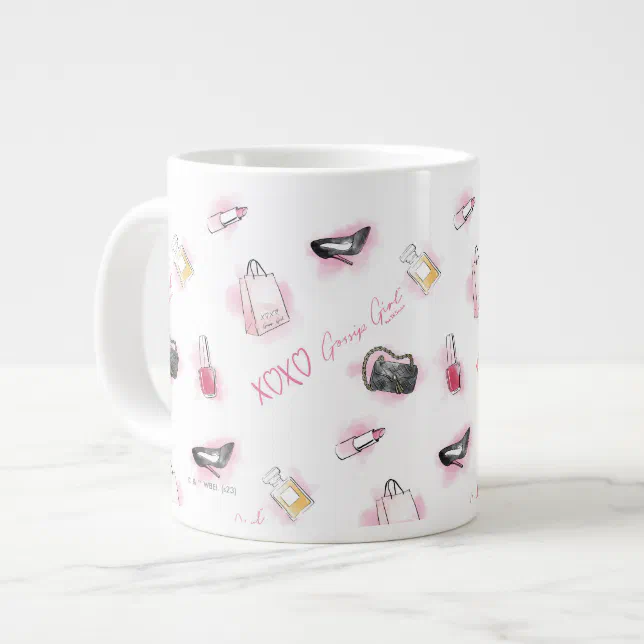 Gossip Girl Makeup Pattern Giant Coffee Mug | Zazzle