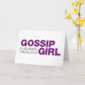 Gossip Girl - Popularity Has Its Price Card | Zazzle