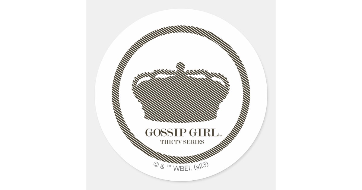 Gossip Girl TV Series Crown Icon Classic Round Sticker | Zazzle