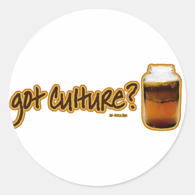 Got Culture? Kombucha Classic Round Sticker | Zazzle