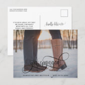 Got Engaged Calligraphy in Black, Photo Engagement Announcement ...