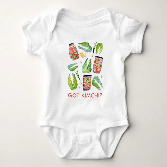 GOT Kimchi? Spicy Fun Watercolor Baby Bodysuit | Zazzle