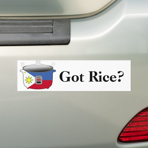 Got Rice/Filipino Rice Cooker Bumper Sticker | Zazzle