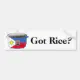 Got Rice/Filipino Rice Cooker Bumper Sticker | Zazzle