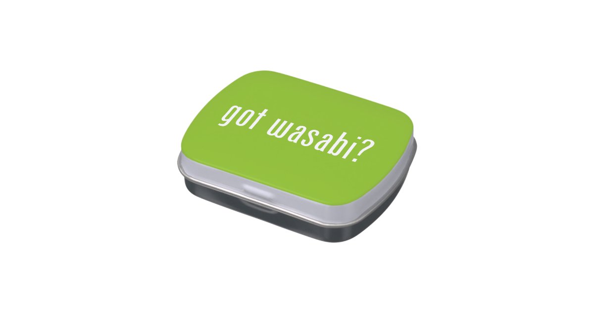 got wasabi? jelly belly candy tin | Zazzle