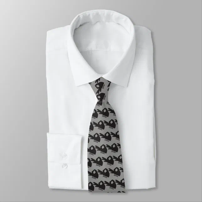 Gotcha You Looked Game Tie SMALL grey | Zazzle