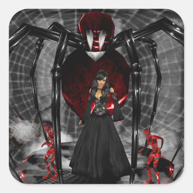Goth Black Spider Stickers | Zazzle
