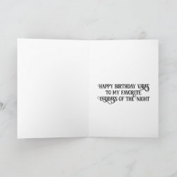 Goth Cat Gothic Birthday Wishes Card | Zazzle