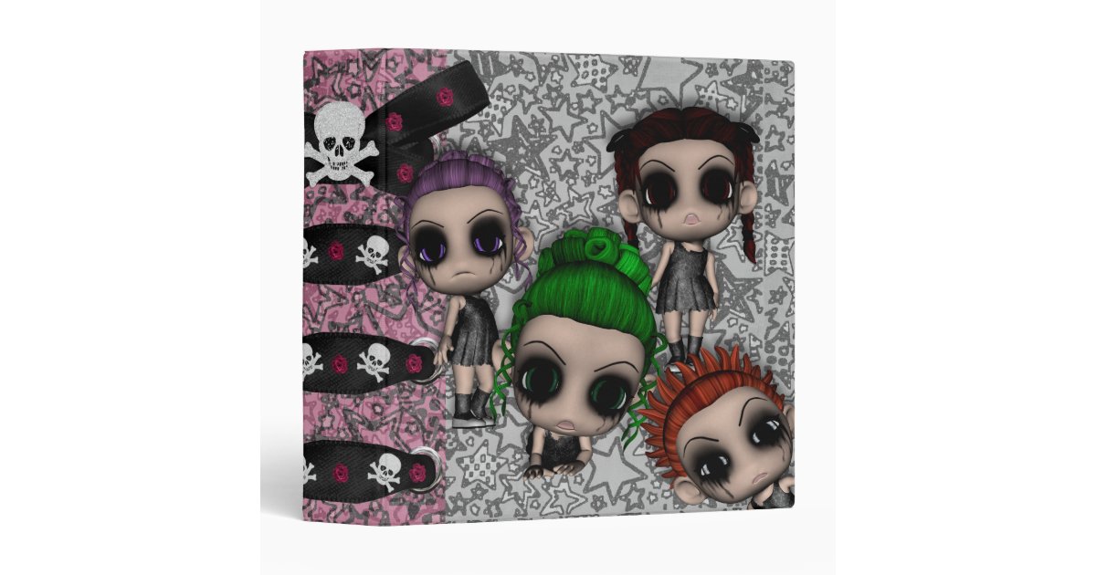 goth emo punk cuties notebook binder | Zazzle