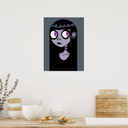 Goth Girl Portrait Poster | Zazzle