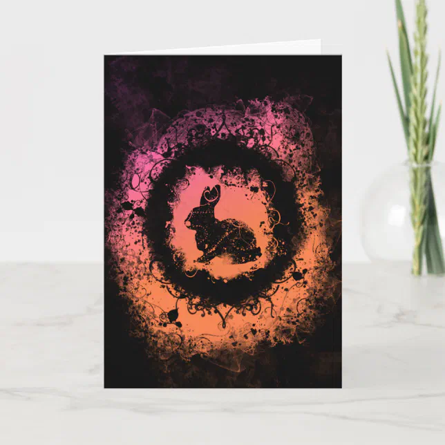 Goth-Grunge Easter Bunny Holiday Card | Zazzle