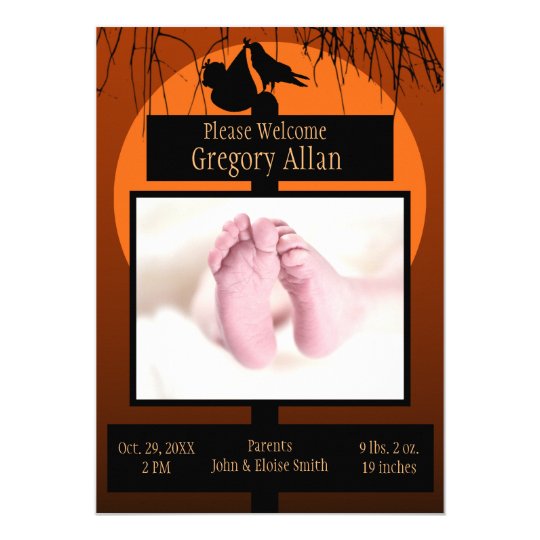Goth-Horror Birth Announcement | Zazzle.com