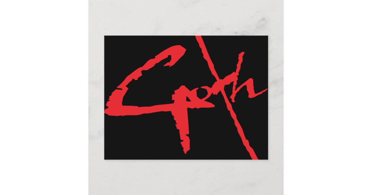 goth_logo postcard | Zazzle