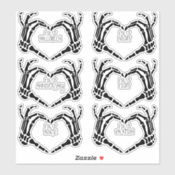 Goth Marriage Milestones Creepy Skeleton Hands Set Sticker | Zazzle