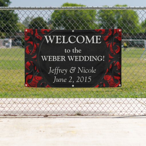 Goth Personalized Custom Wedding Banner | Zazzle