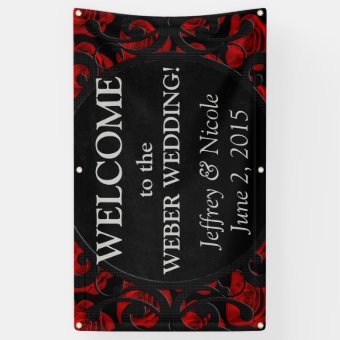 Goth Personalized Custom Wedding Banner | Zazzle