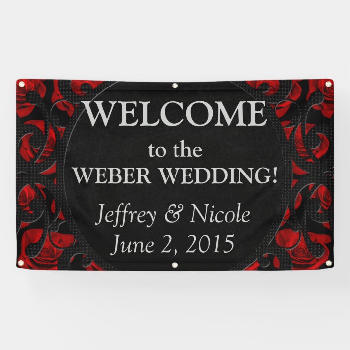 Goth Personalized Custom Wedding Banner | Zazzle.com