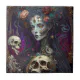 Goth Skull Zombie Woman Gothic Ceramic Tile | Zazzle
