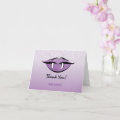 Goth Vampire Lips Halloween Birthday Thank You Card | Zazzle