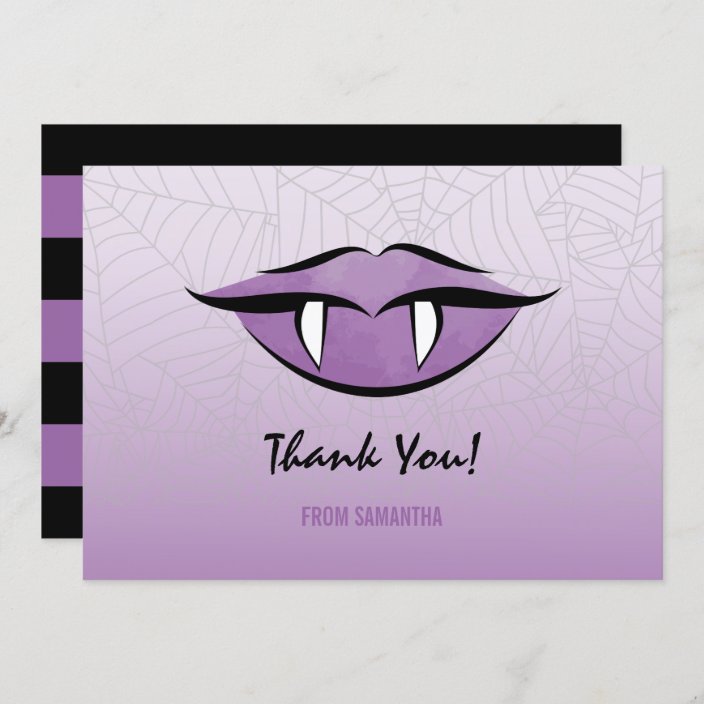 Goth Vampire Lips Thank You Card | Zazzle.com