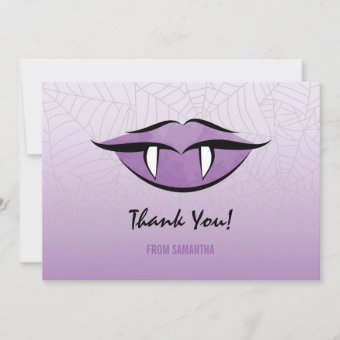 Goth Vampire Lips Thank You Card | Zazzle