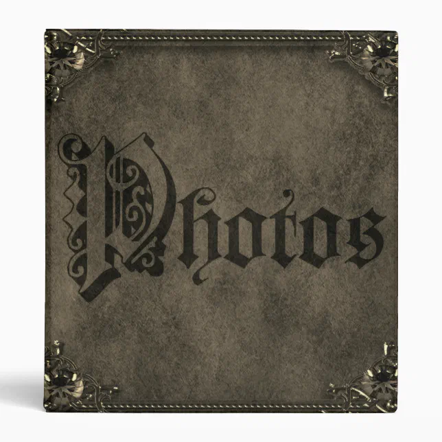 Goth Victorian Custom Photo Album 3 Ring Binder | Zazzle