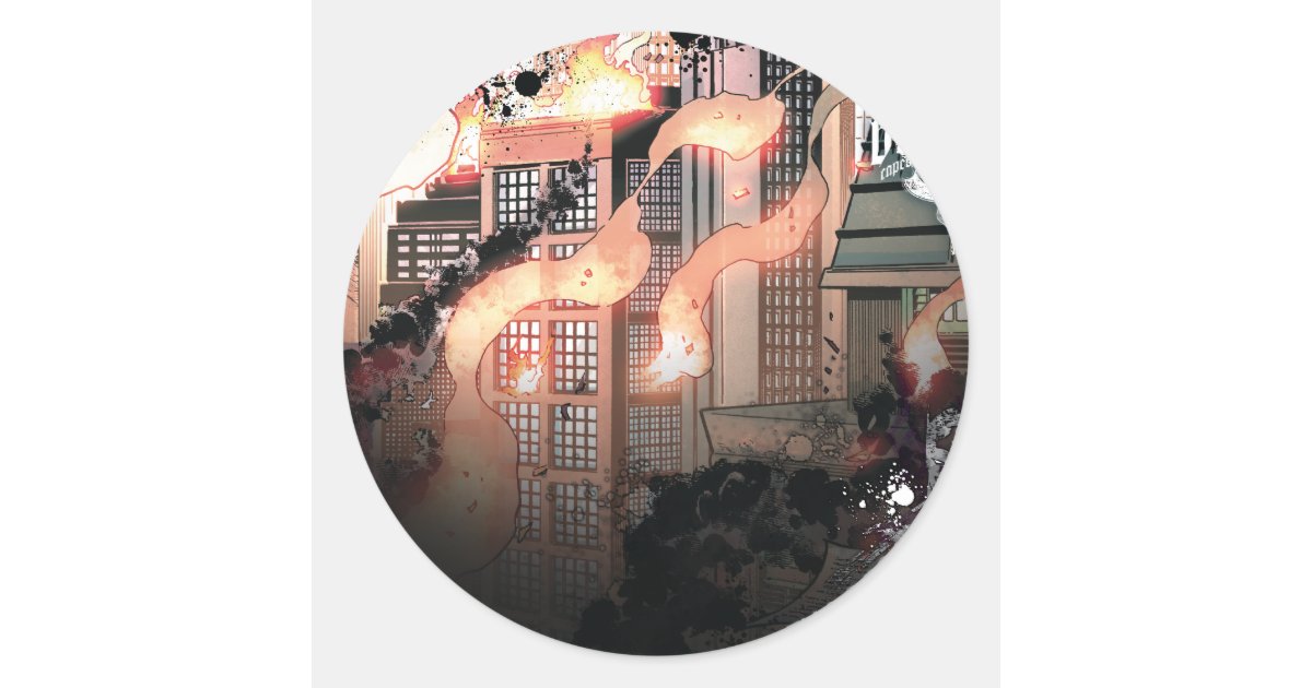 Gotham Burning Classic Round Sticker | Zazzle