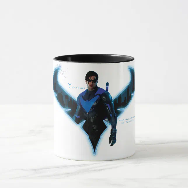 Gotham Knights Nightwing in Logo Mug | Zazzle