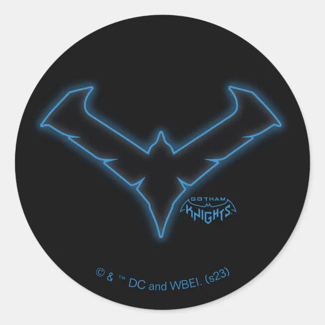 Gotham Knights Nightwing Logo Classic Round Sticker | Zazzle