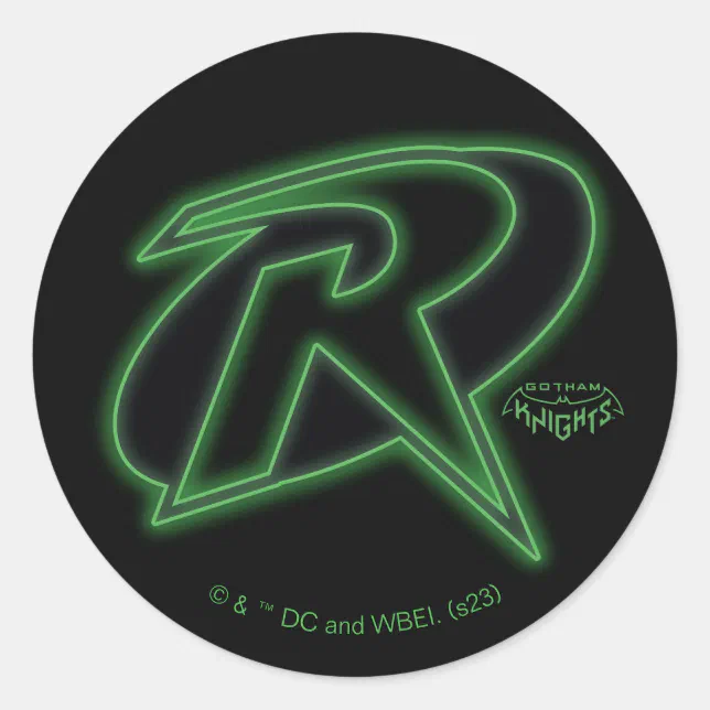Gotham Knights Robin Logo Classic Round Sticker | Zazzle